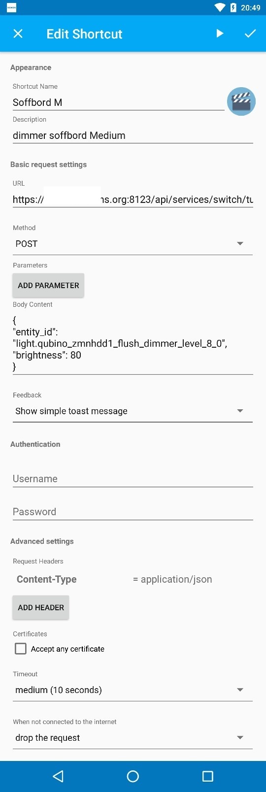 HTTP Shortcuts for Android - what is wrong? - Third party integrations ...
