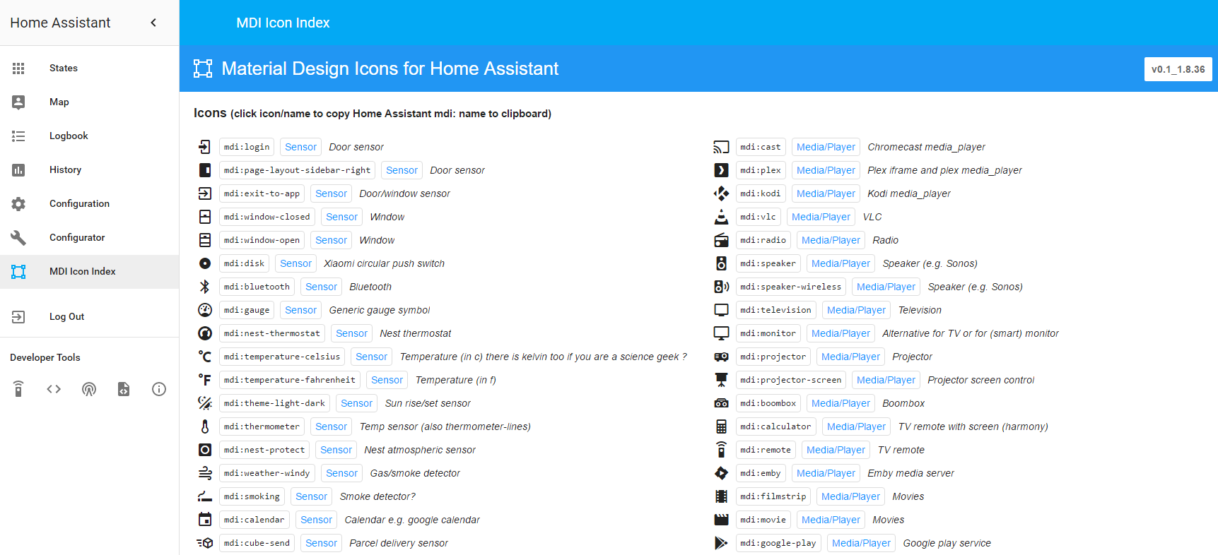 Mdi Icons For Home Assistant Index Share Your Projects Home Assistant Community