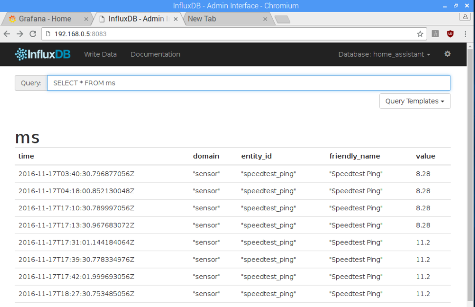 Trying To Get Grafana To Read From Influxdb Configuration Home